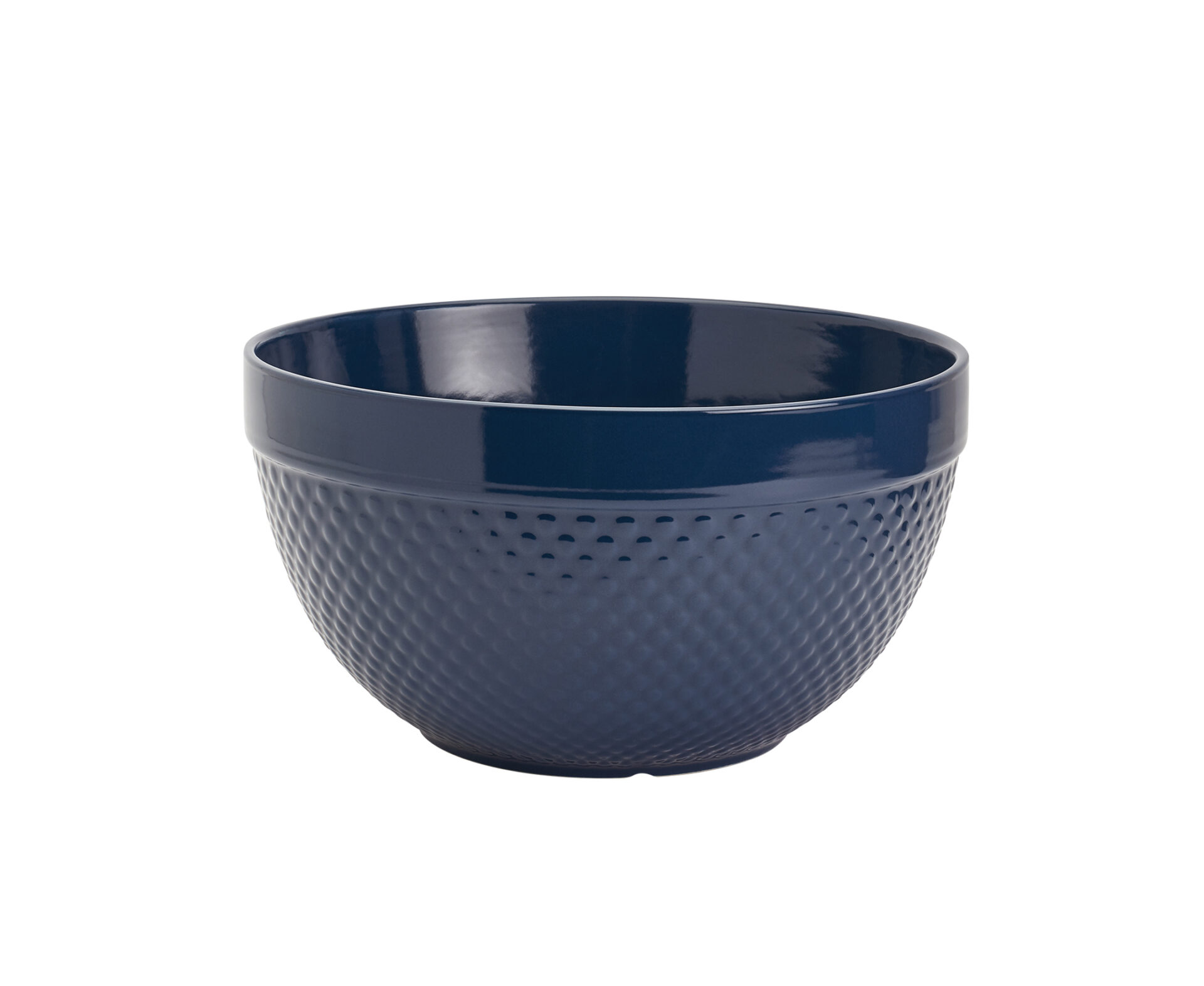 4-Piece Blue Stoneware Hobnail Mixing Bowls Set