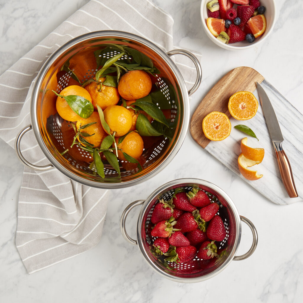 2-Piece Stainless Steel Colanders Set