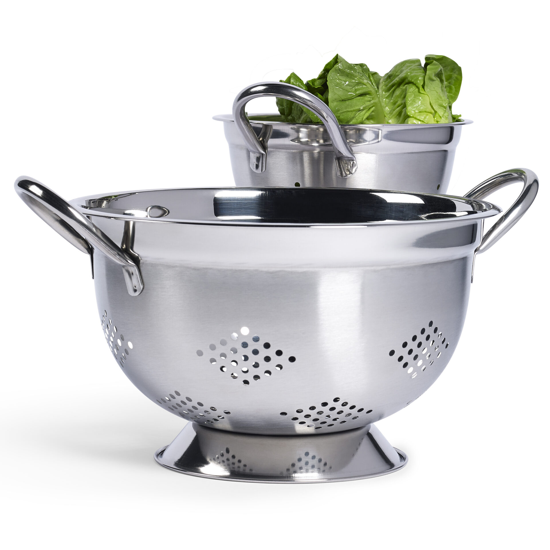 2-Piece Stainless Steel Colanders Set