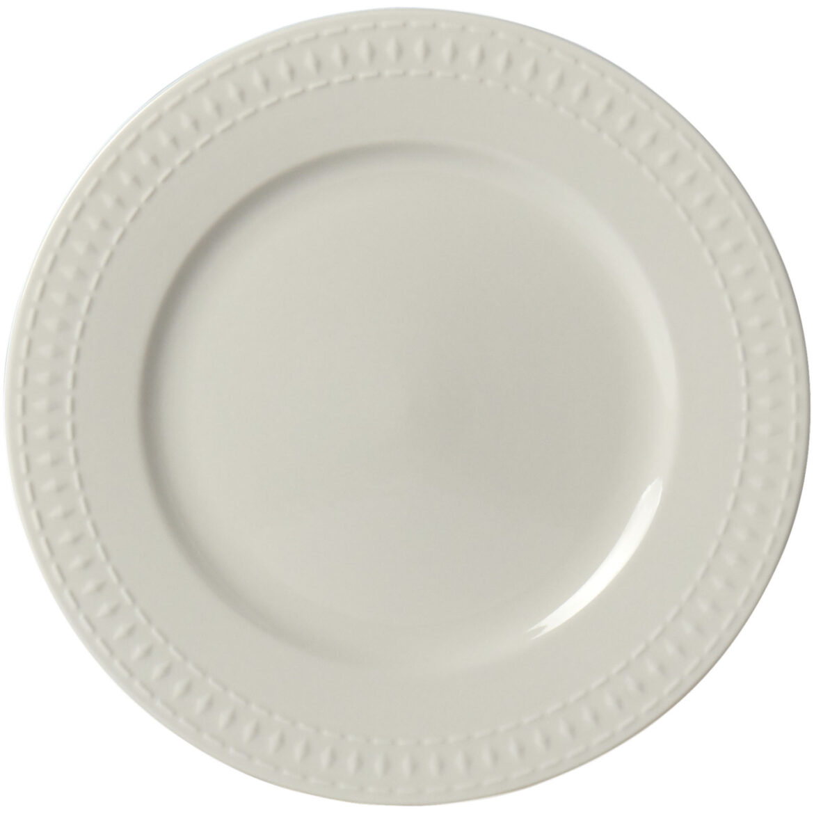12-Piece Bloom Embossed White Porcelain Dinnerware Set