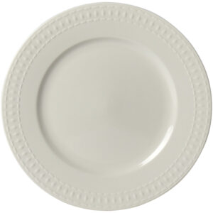 12-Piece Bloom Embossed White Porcelain Dinnerware Set
