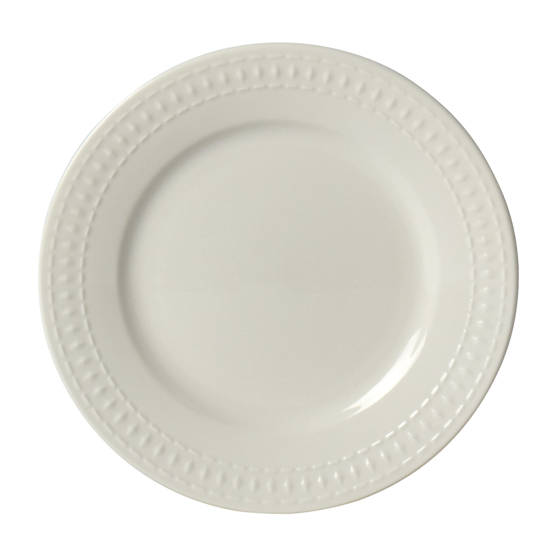 12-Piece Bloom Embossed White Porcelain Dinnerware Set