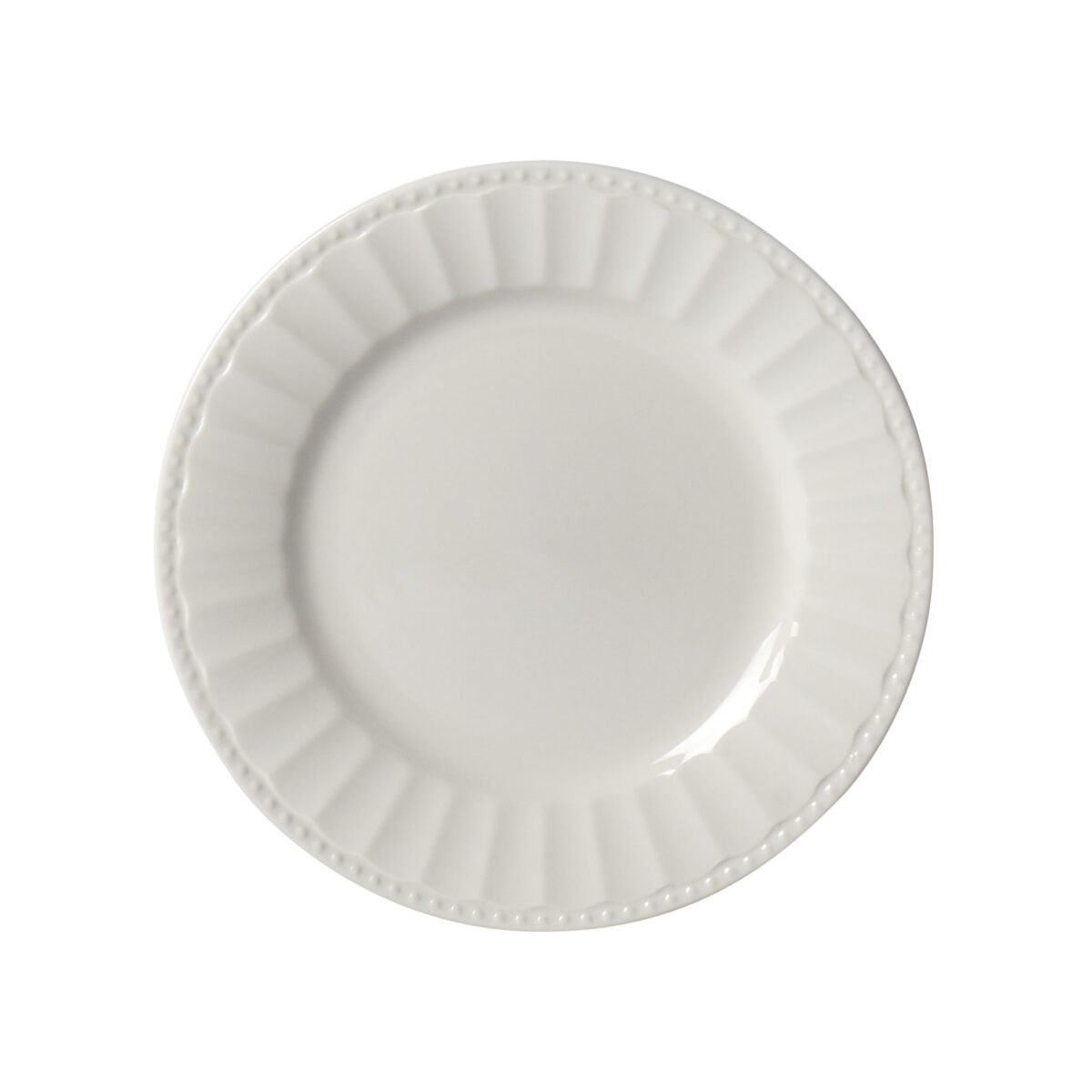 12-Piece Mosaico Embossed White Porcelain Dinnerware Set