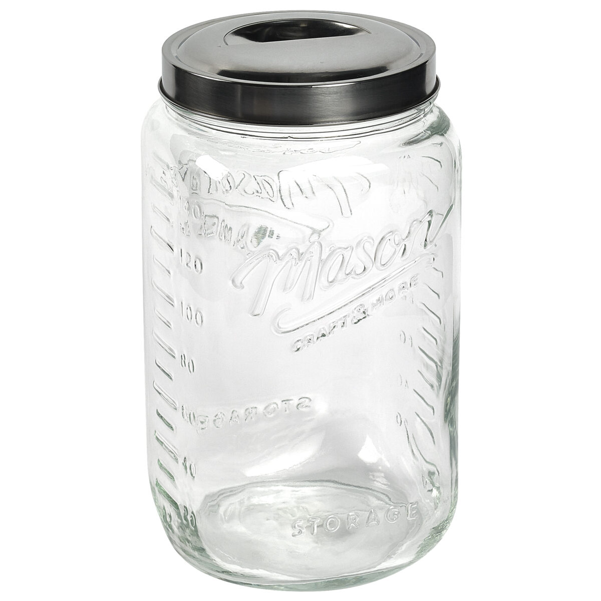 4.8-quart Kitchen Storage Glass Jar with Lid