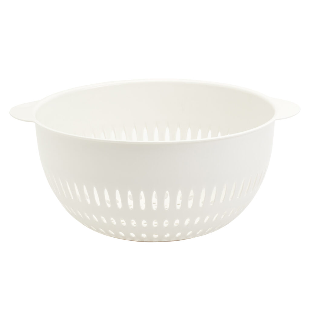 6 Piece Plastic Nesting Mixing Bowls and Colanders Set, Gray