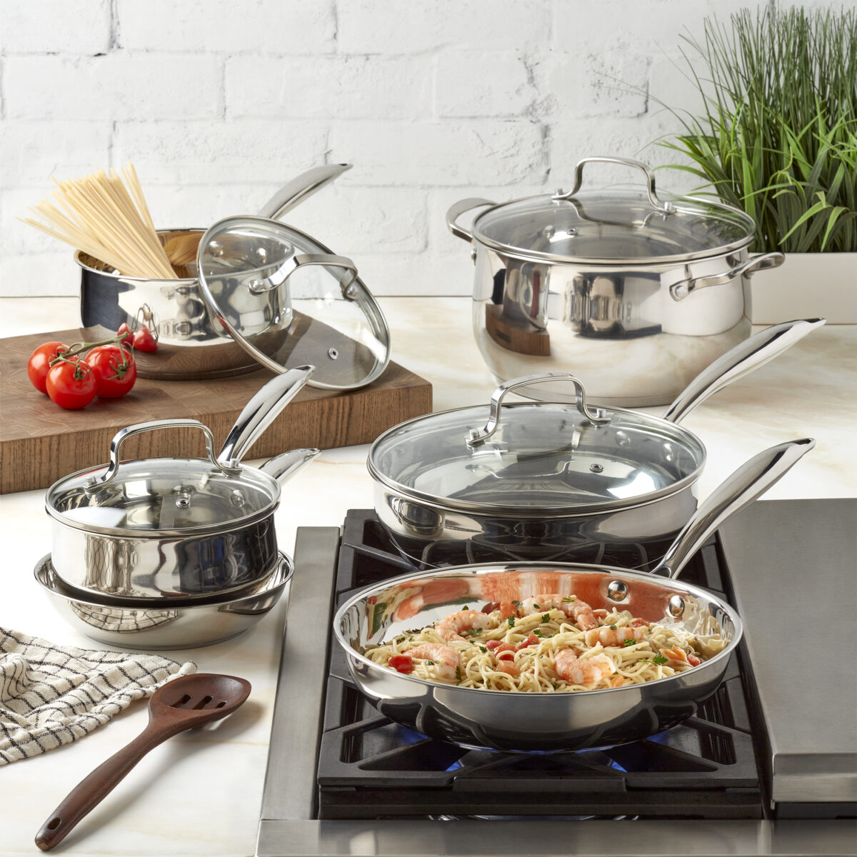 10-Piece Stainless Steel Cookware Set | Denmark Tools for Cooks