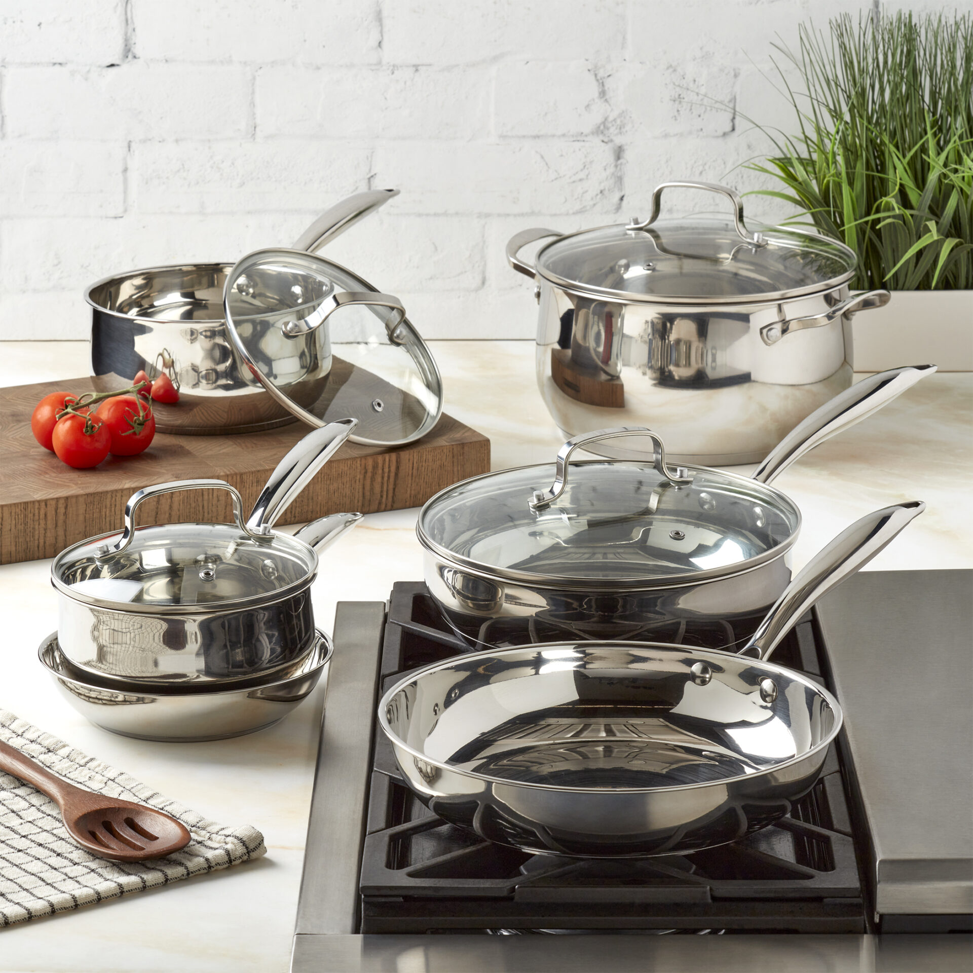 10-Piece Stainless Steel Cookware Set | Denmark Tools for Cooks