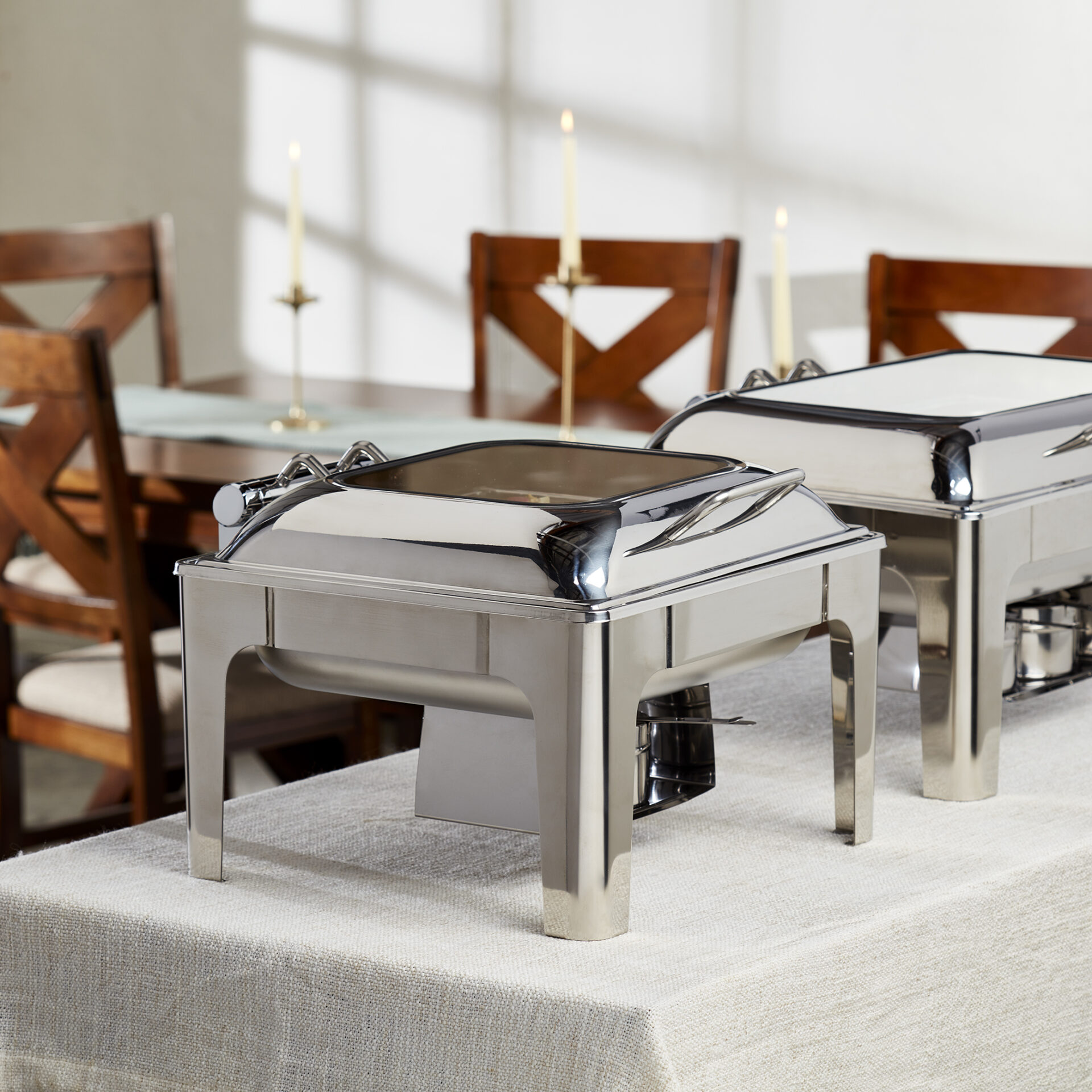 5 Piece 6.3-qt Stainless Steel Chafing Dish Set with Soft-Close Lid