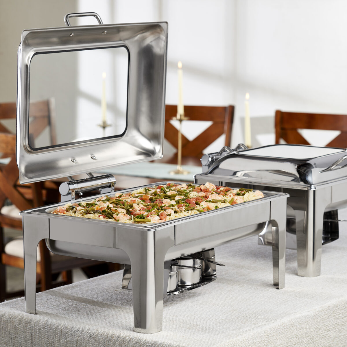 6 Piece 9.5-qt Stainless Steel Chafing Dish Set with Soft-Close Lid
